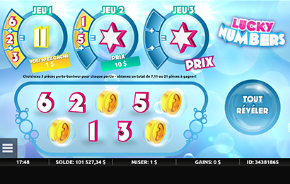 Jouer en ligne à Lucky Numbers - lotoquebec.com